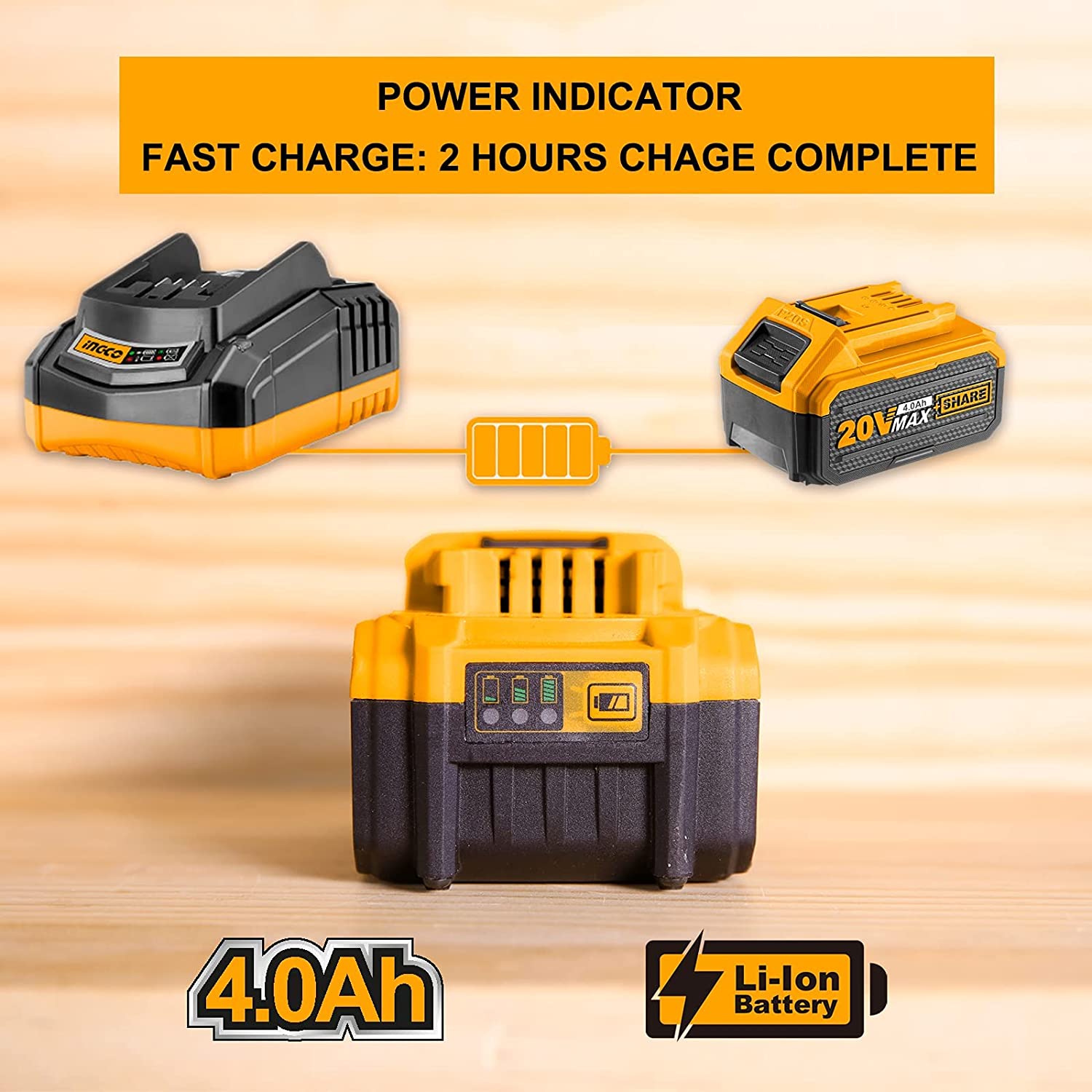 INGCO INGCO Tools & lithium-ion battery pack 20V