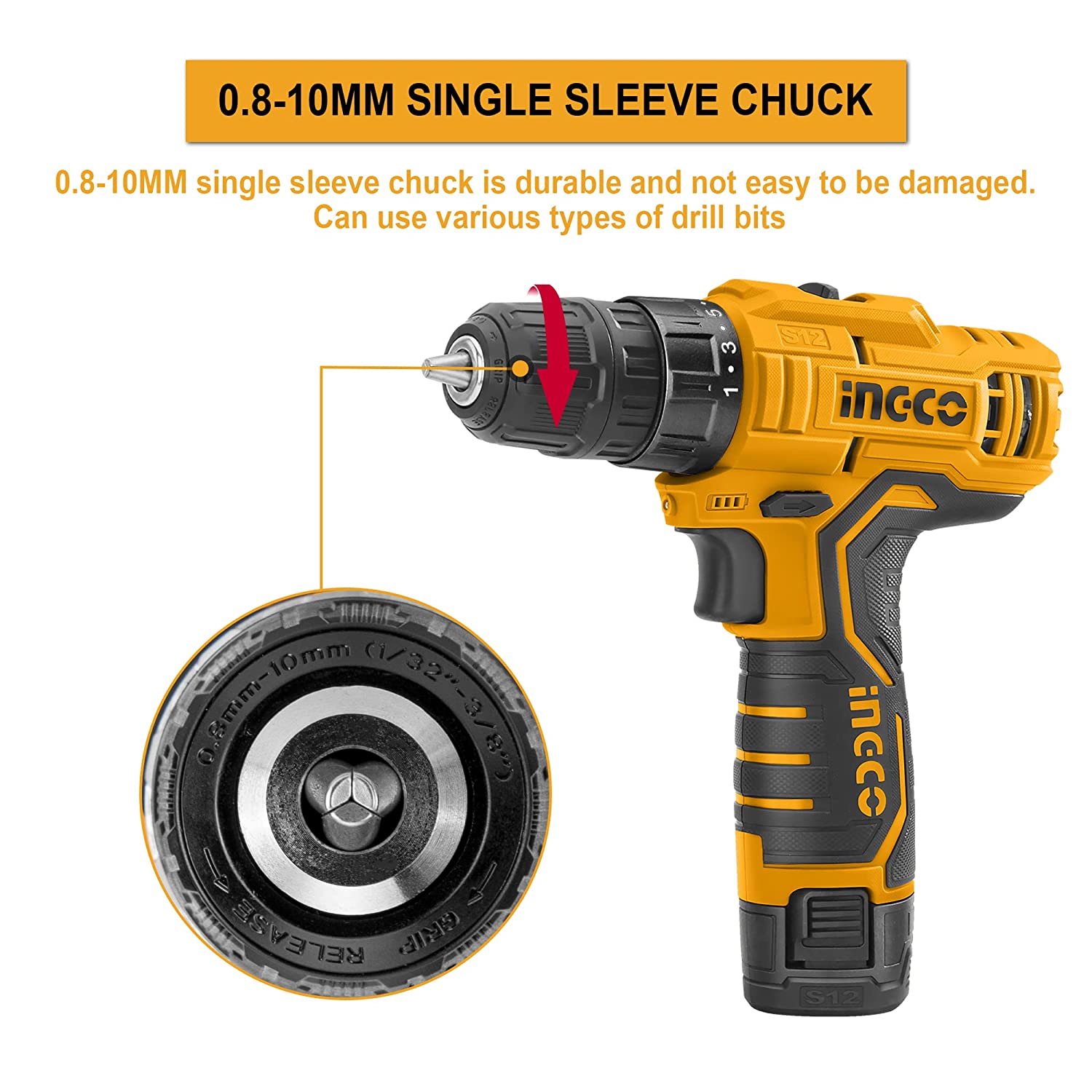 INGCO INGCO Tools & Cordless Drill Machine 12V