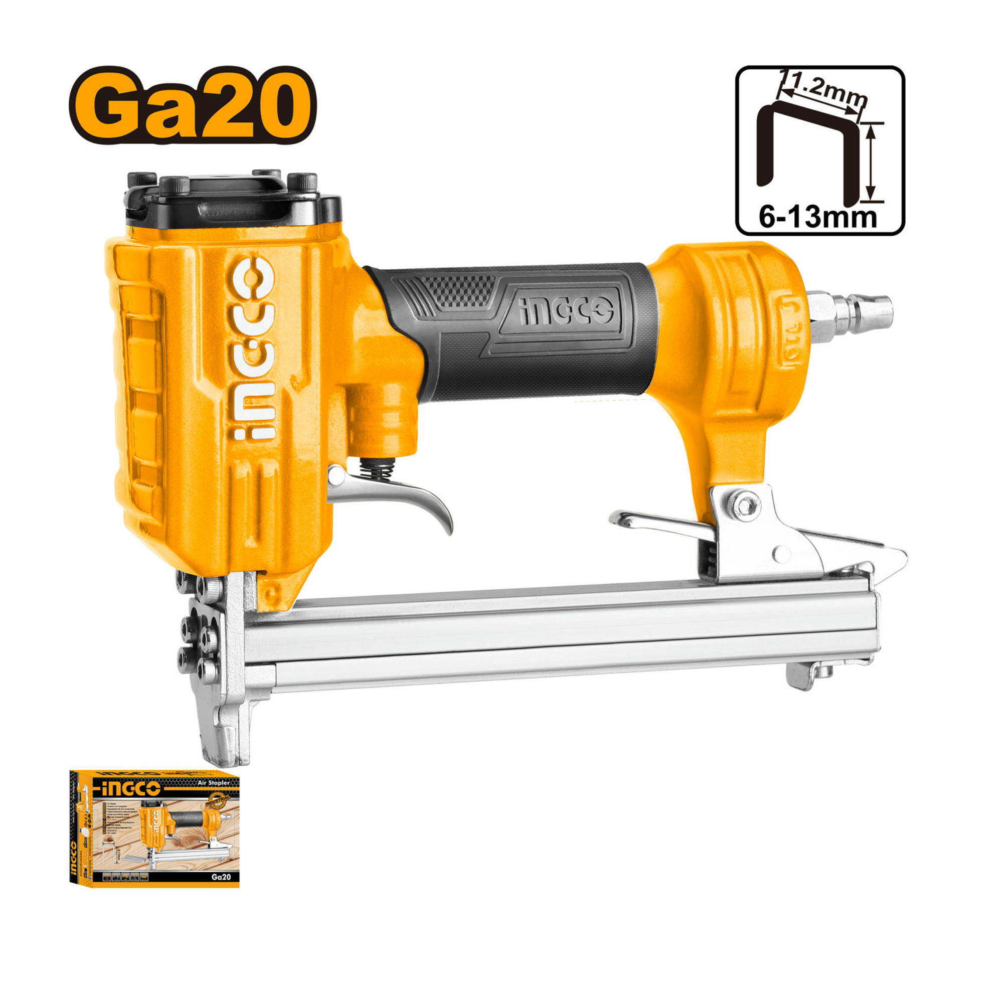 INGCO Air Tools INGCO Air Stapler, Ga 20, 100 PCS Load Capacity APS06131-3