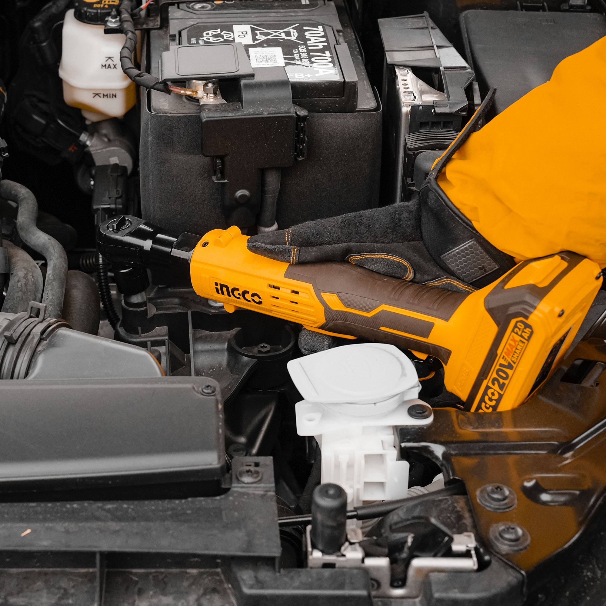 INGCO Power Tools INGCO Cordless Drive Ratchet, 65Nm, with 3 pcs ...