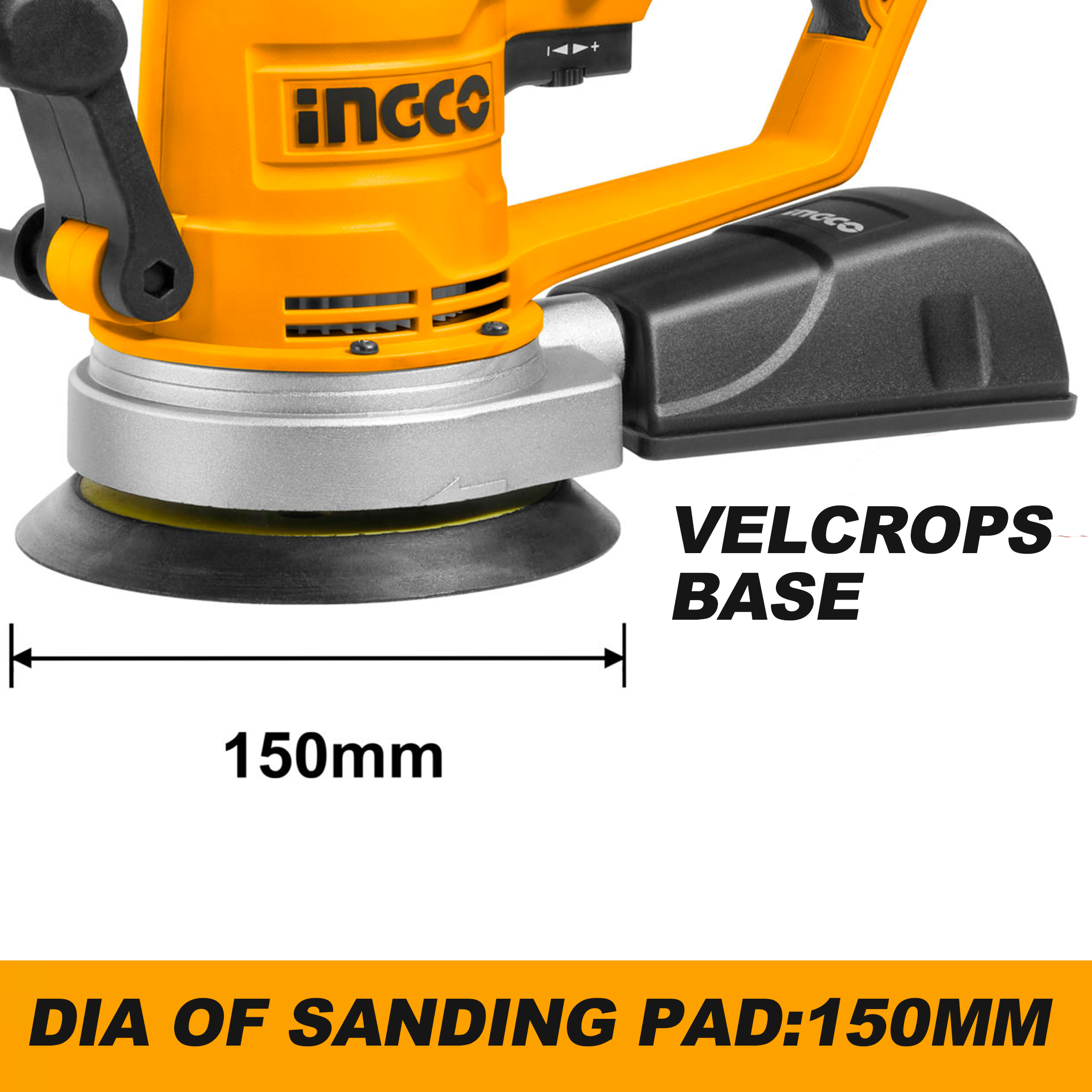 INGCO Power Tools INGCO 450W Sander, 13000 RPM, Variable Speed RS4508