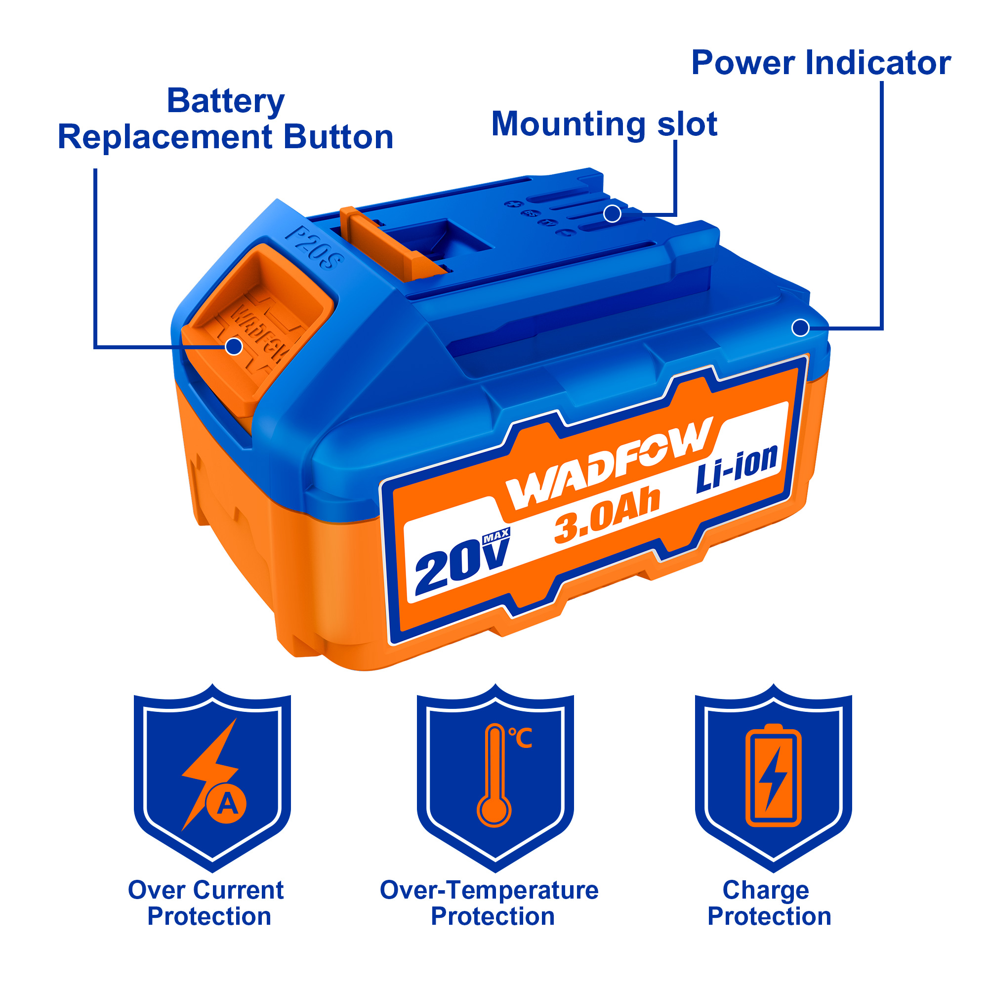 WADFOW WADFOW Power Tools & Lithium-ion Battery